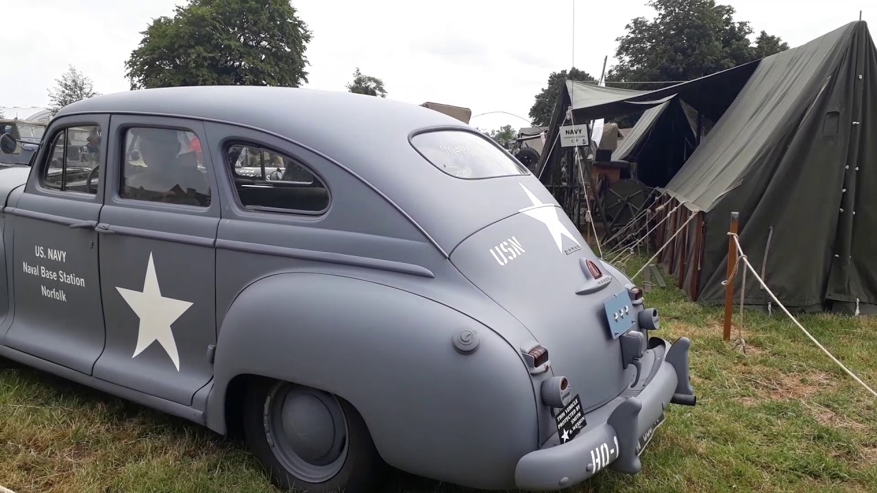 US Navy officers car DDay 75th Anniversary camp - YouTube