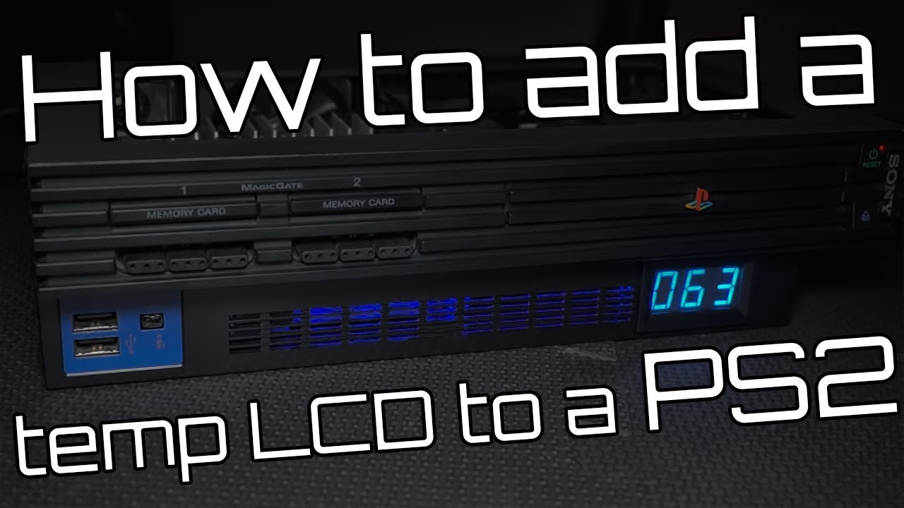 how to install a temperature LCD to a phat PS2 - YouTube