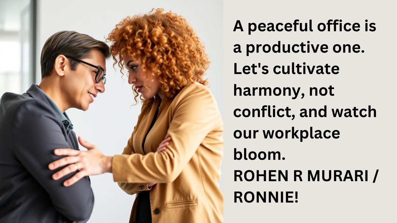 The role of conflict resolution in reducing office tension.# ...