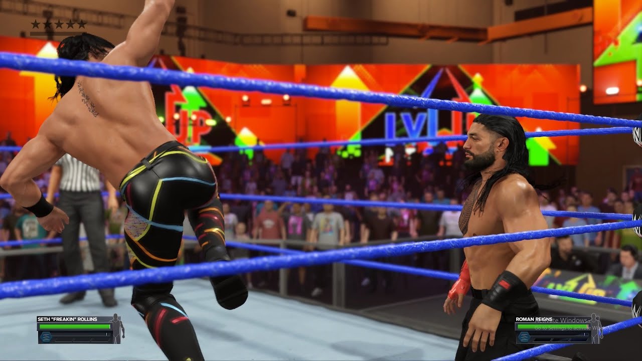 Seth ''Freakin'' Rollins Vs Roman Reigns Amazing Match WWE 2K23 - YouTube
