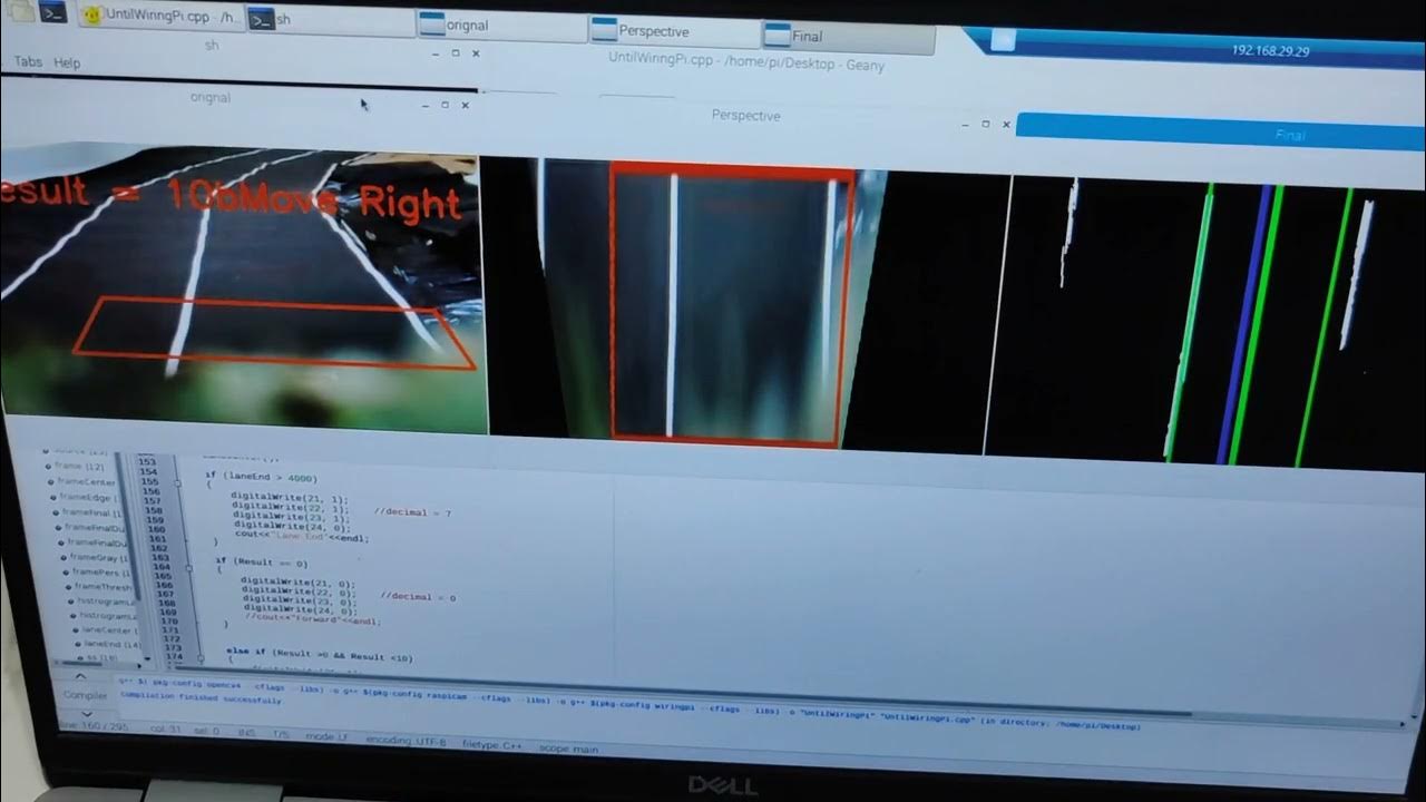 Behind The Scenes : Just the Lane Detection - Raspberry Pi, Arduino, RPI Camera - YouTube