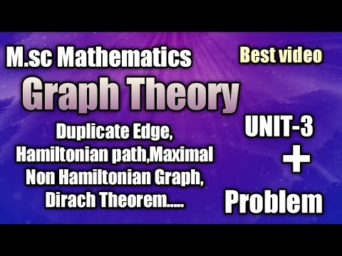 Non-Hamiltonian||Graph Theory unit-3||m.sc maths || - YouTube