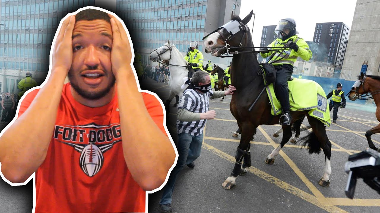 WOW! American Reacts to BRITISH FOOTBALL FAN RIOTS!! (Newcastle vs ...