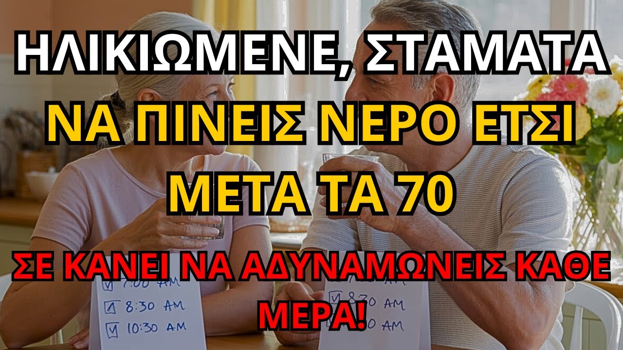 ΓΙΑΤΙ ΤΟ ΝΑ ΠΙΝΕΤΕ ΝΕΡΟ ΜΕ ΛΑΘΟΣ ΤΡΟΠΟ ΣΑΣ ΑΔΥΝΑΜΩΝΕΙ ΜΕΤΑ ΤΑ 70 ...