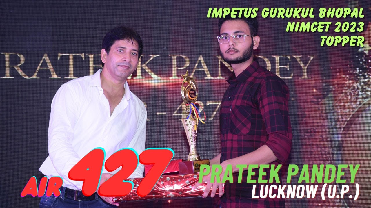 NIMCET 2023 Topper Prateek Pandey AIR - 427th | Meet NIMCET 2023 Topper ...