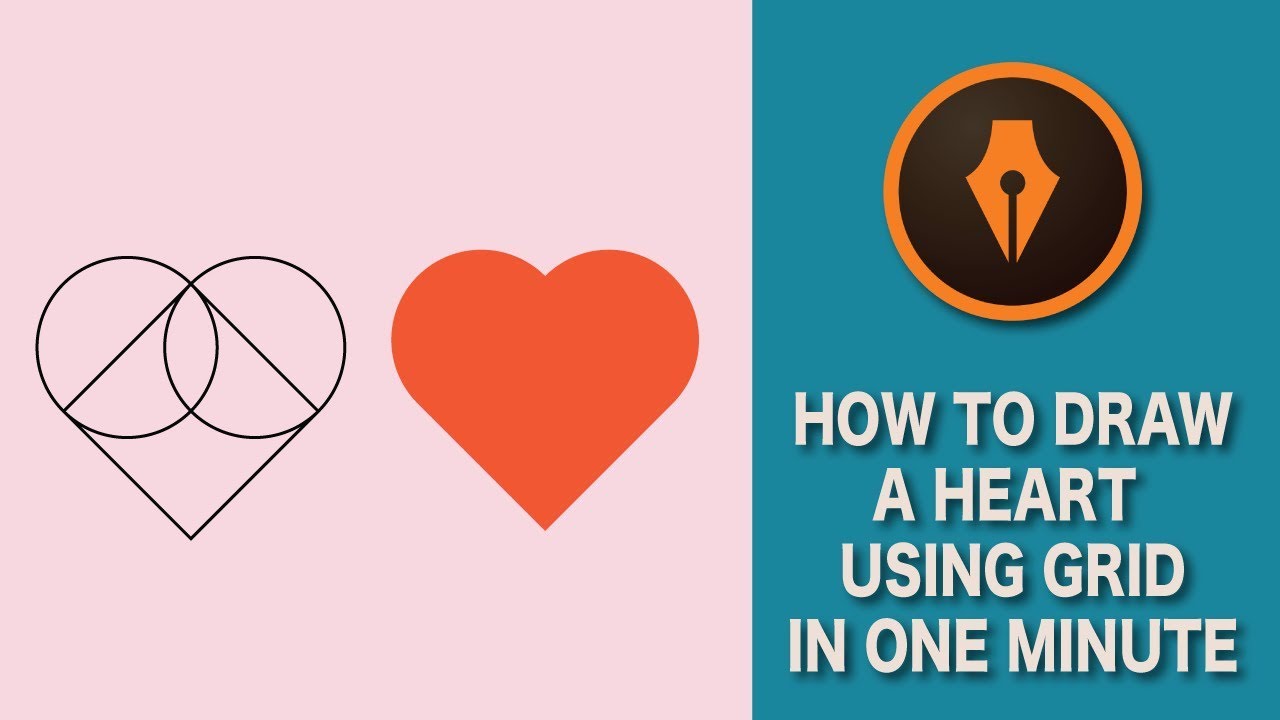 Draw A Heart Logo Using Grid | #illustratortutorials - YouTube