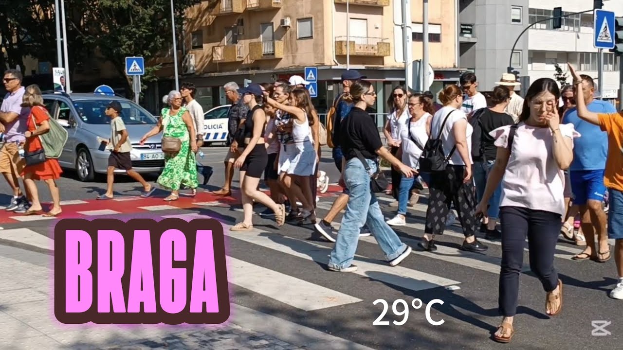 VERÃO NO CENTRO DE BRAGA - WALK TOUR BRAGA, PORTUGAL - YouTube