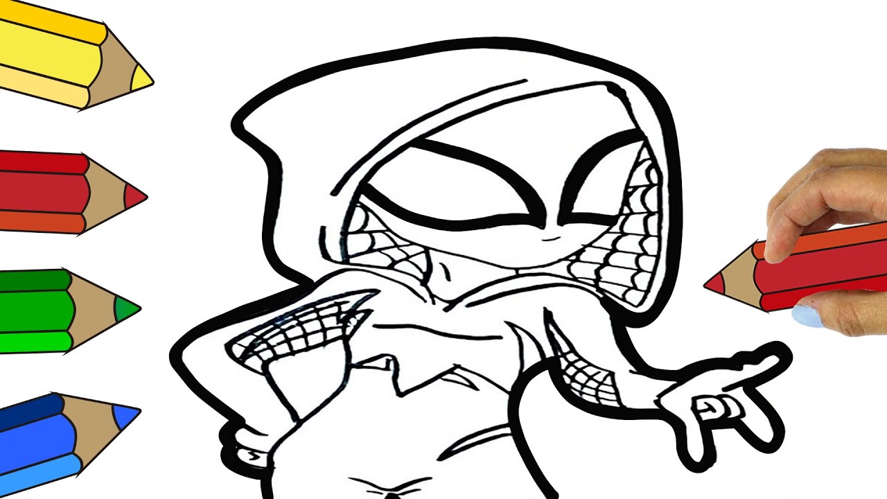 🕸🕷How to draw GHOST SPIDER Spidey and His Amazing Friends |How to draw ...