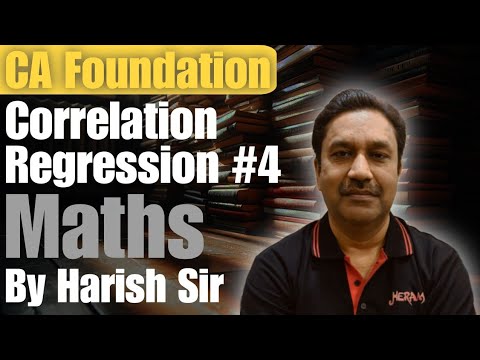 CA Foundation | Mathematics | Correlation Regression #4 - YouTube