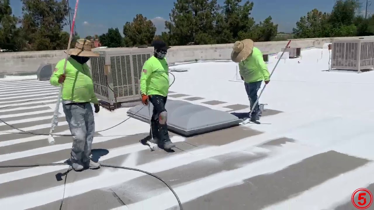Five Guys Roofing - Commercial Building: 3-Course Coating Application ...
