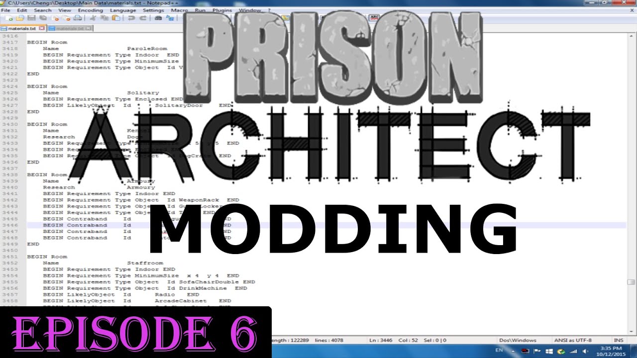 Prison Architect V1.2 Modding Tutorial - Episode 6 (UI) - YouTube