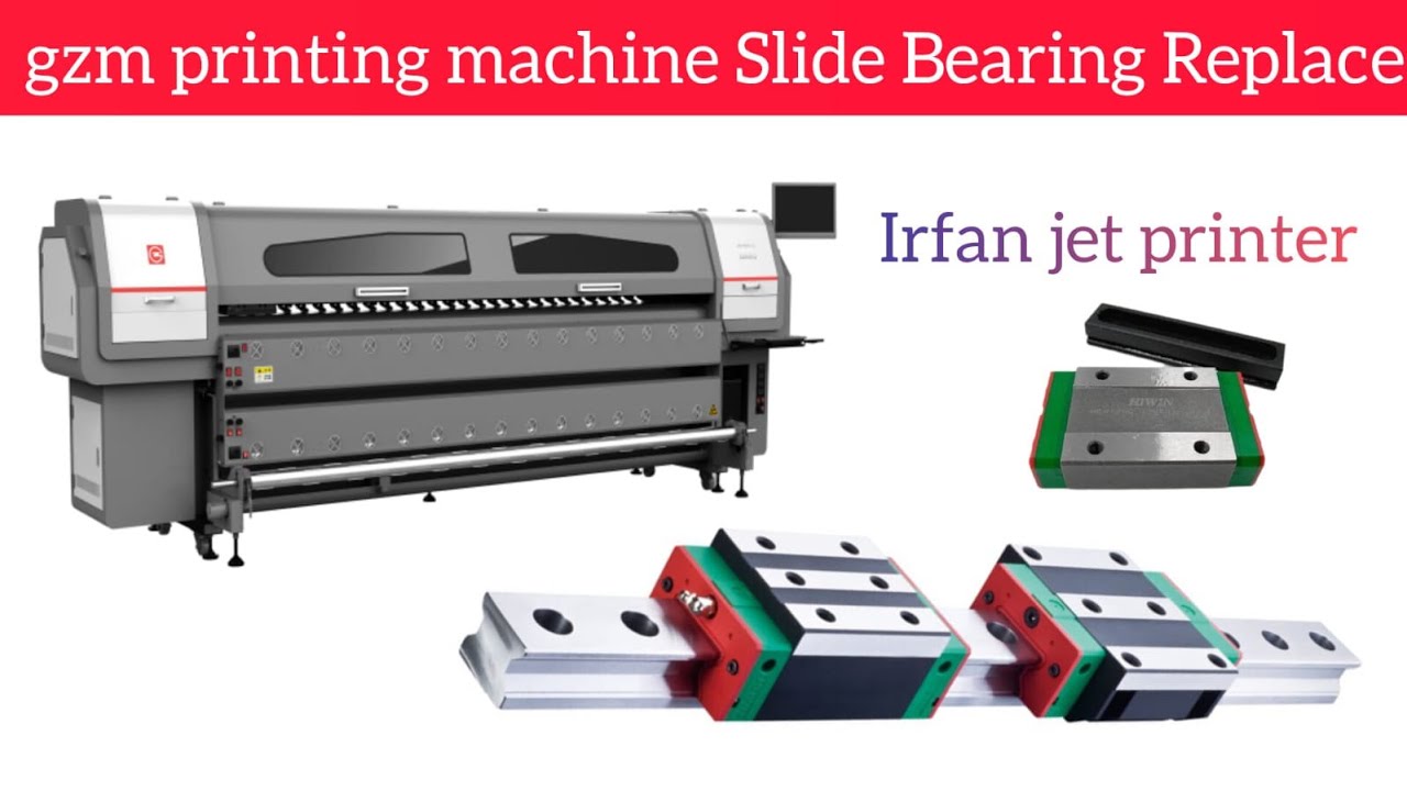 gzm printing machine Slide Bearing Replace / star fire printer - YouTube