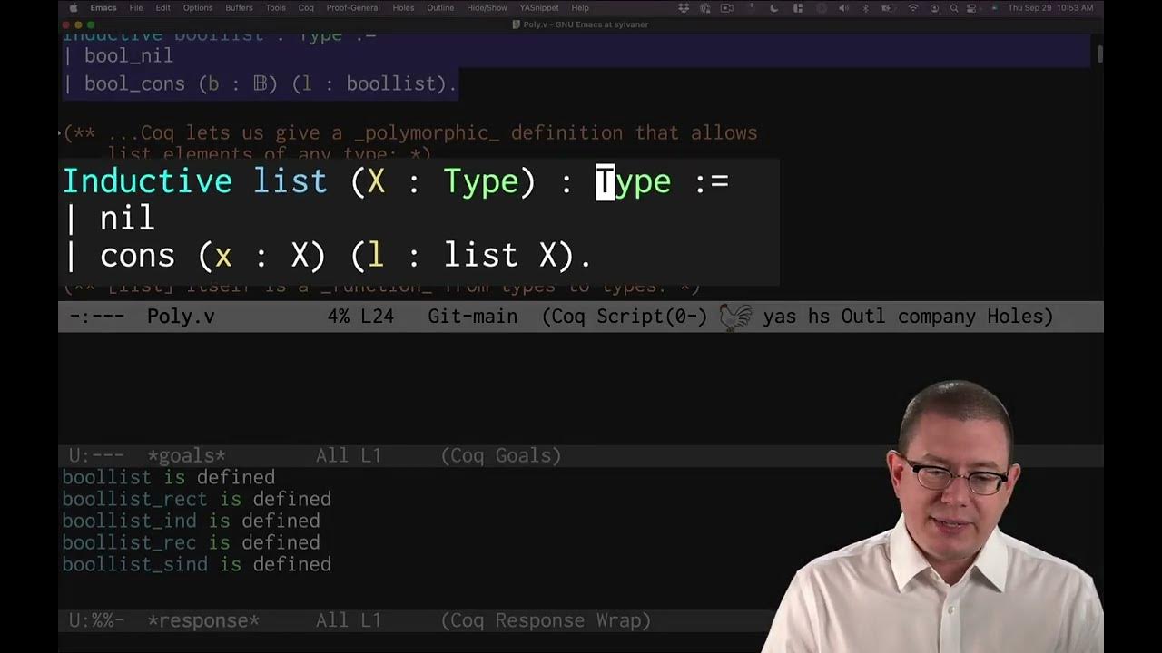Polymorphic Lists | Software Foundations in Coq | LF | Poly - YouTube