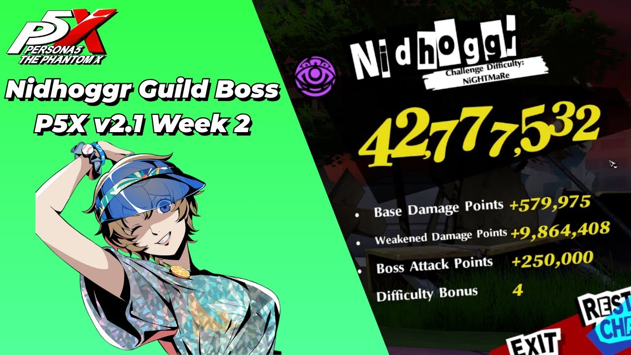 Nidhoggr Guild Boss Guide Week 2 - Summer Closer A0 | P5X Global v2.1 ...