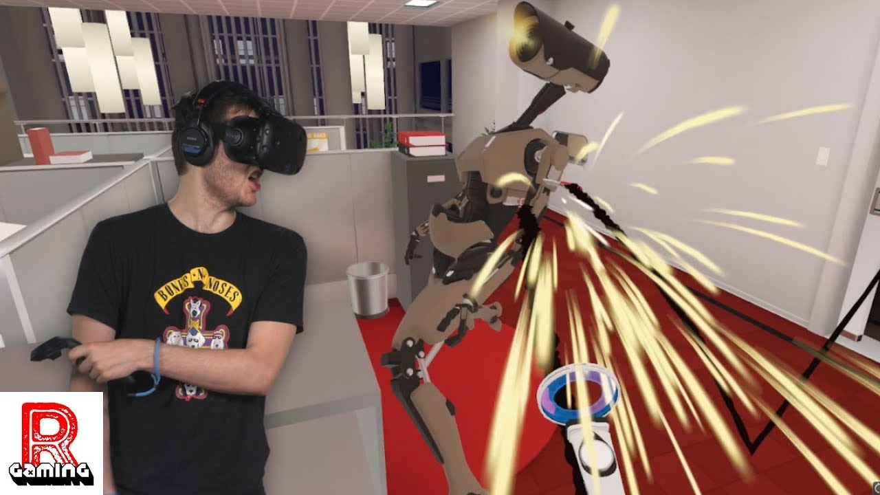 We Try to Escape a Robot Death Factory in Budget Cuts VR - YouTube