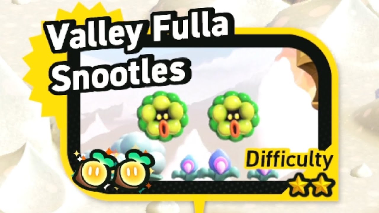 Valley Fulla Snootles 100% All Coins and Wonder Seeds Super Mario Bros ...