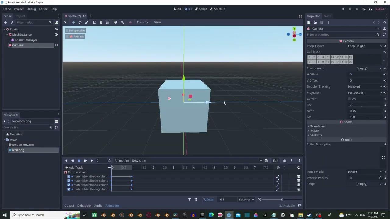 Godot Tutorial - How to make Transparent Material and Animate it - YouTube