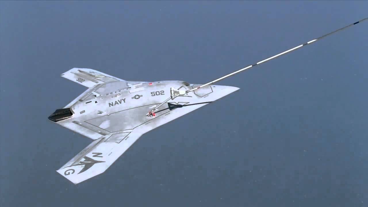 X-47B First to Complete Autonomous Aerial Refueling - YouTube