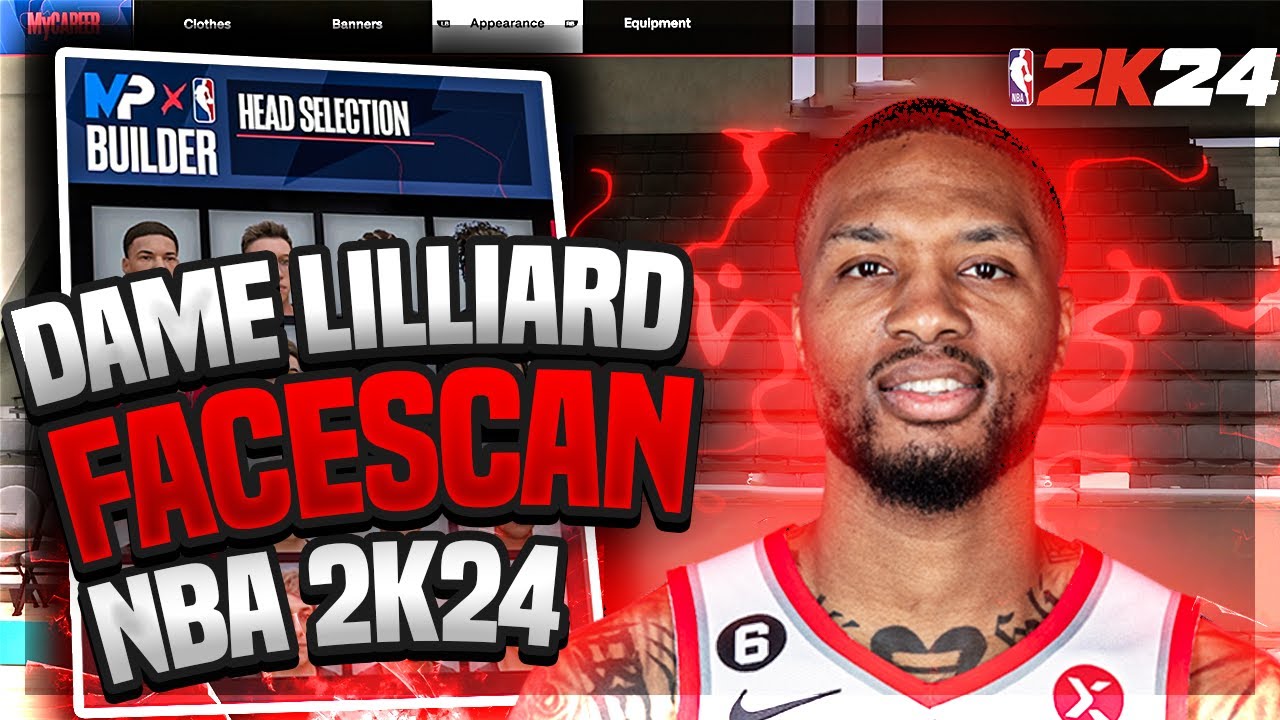 NBA 2K24 HOW TO LOOK LIKE DAMIAN LILLARD!! DAME FACE SCAN/ FACE ...