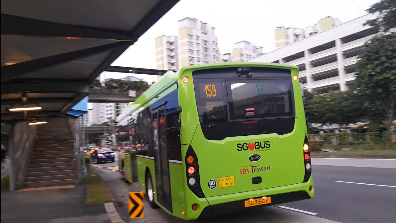 SBS Transit: [SG3158Y] On Service 159 Departing "Bef. SKGEA" Bus Stop ...