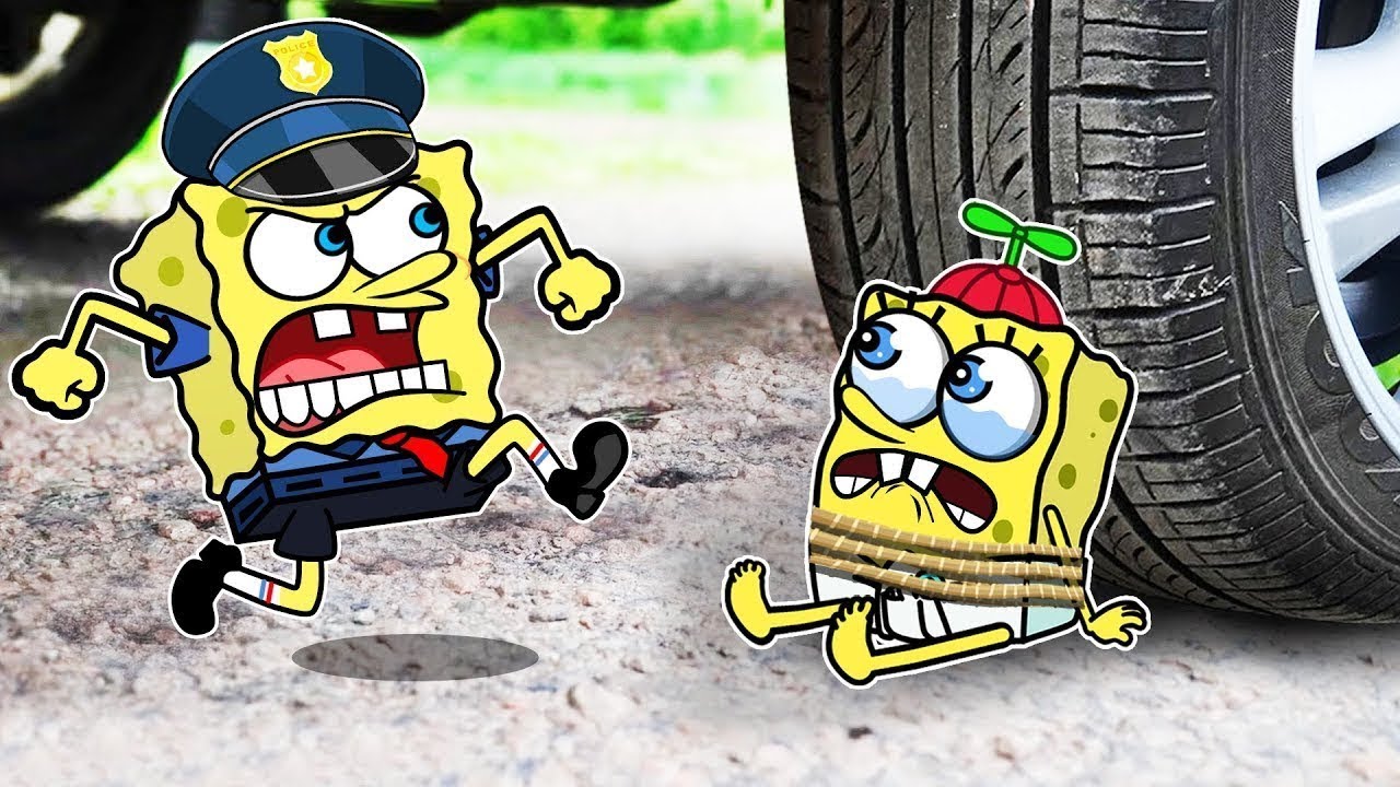 Help!! Noo Crushing Police Spongebob vs Baby Spongebob animation 🚓 ...