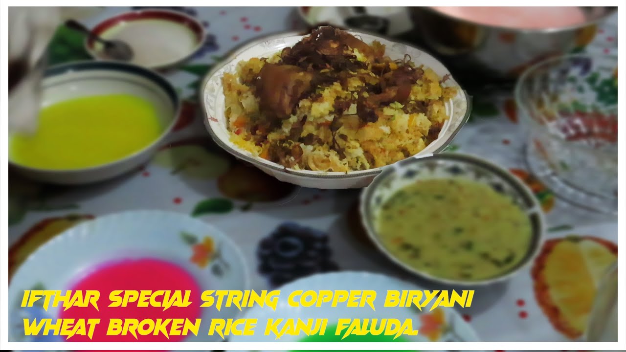 Ifthar special string hopper biryani Wheat broken rice kanji Faluda ...