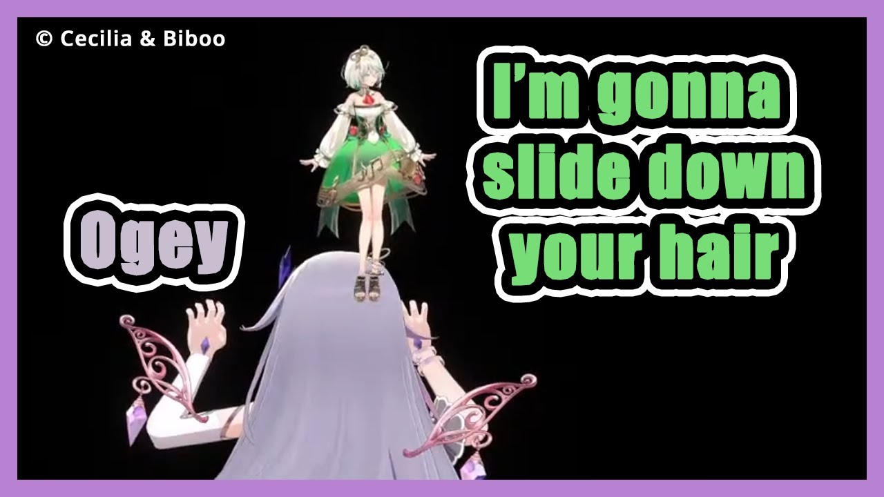 Tiny Cecilia Slides Down Biboo's Hair - YouTube