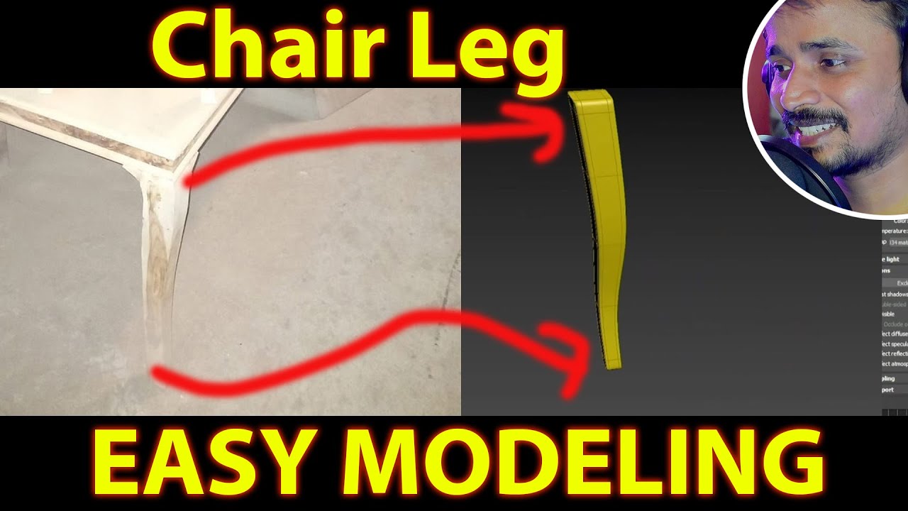 TABLE CORNER LEG MODELING | kaboomtechx - YouTube