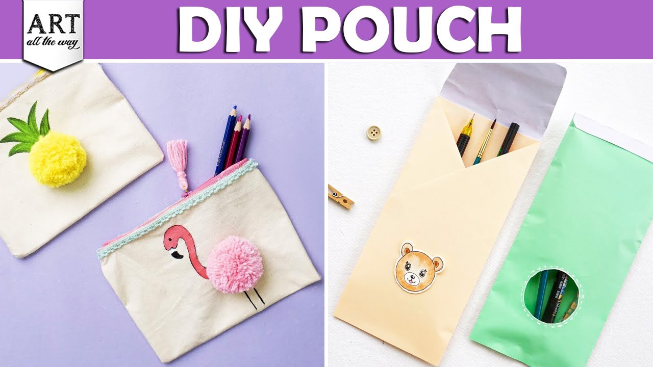 DIY Pouch | Back to school craft ideas | How to make a pencil pouch ...