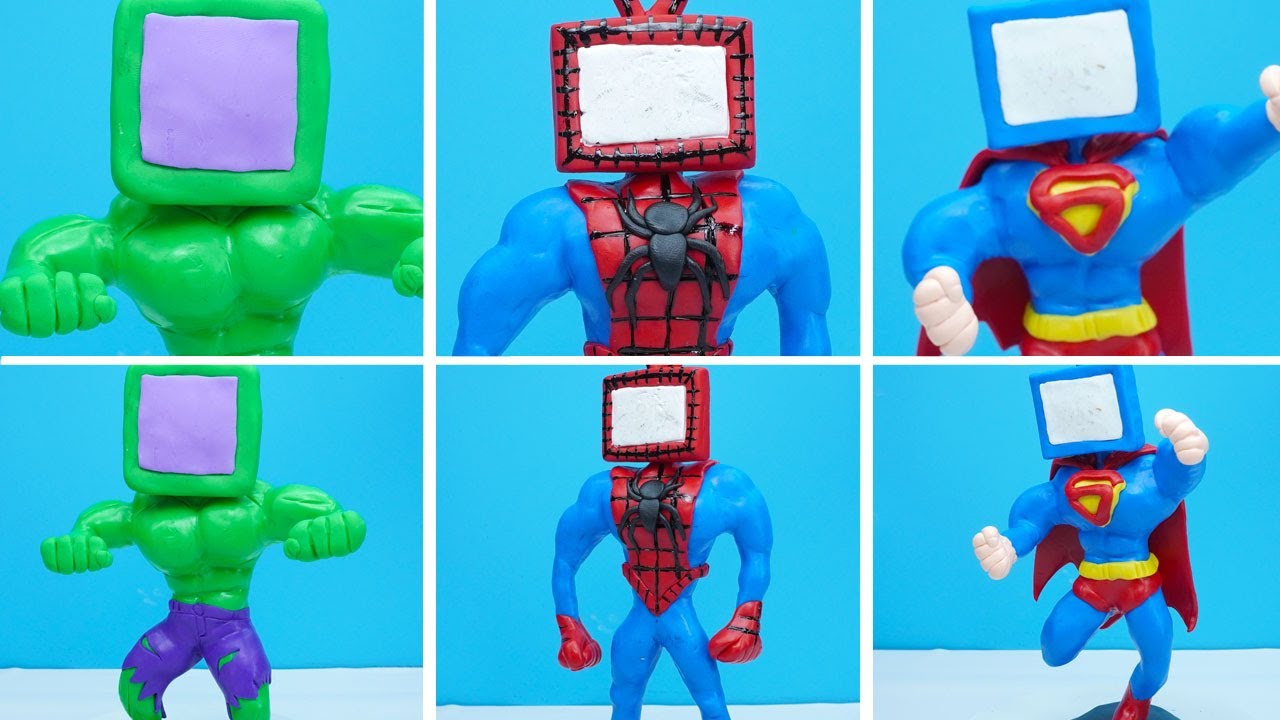 DIY Making TV MAN mod Spiderman, Superman & Hulk 🚽 Skibidi Toilet ...