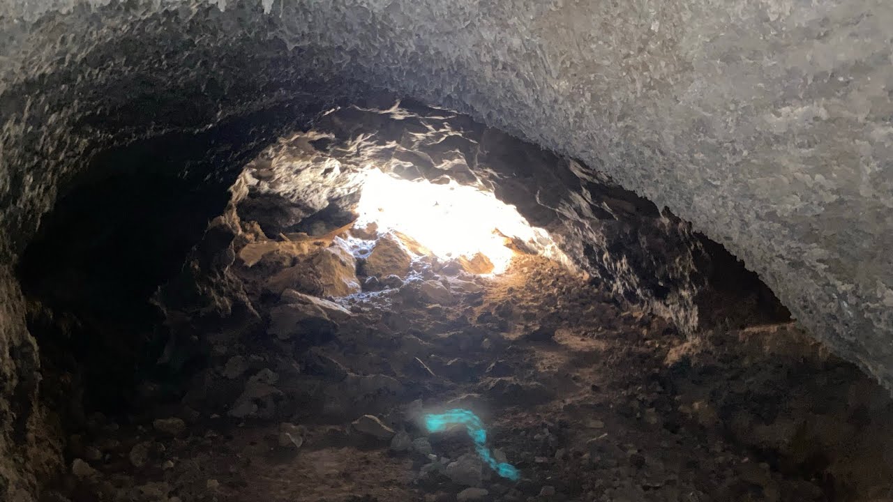 Exploring inside ancient lava flow tubes and fields - YouTube