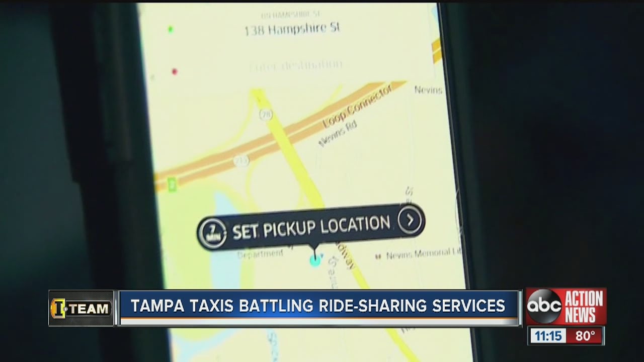 Tampa taxis battling ride-sharing services - YouTube