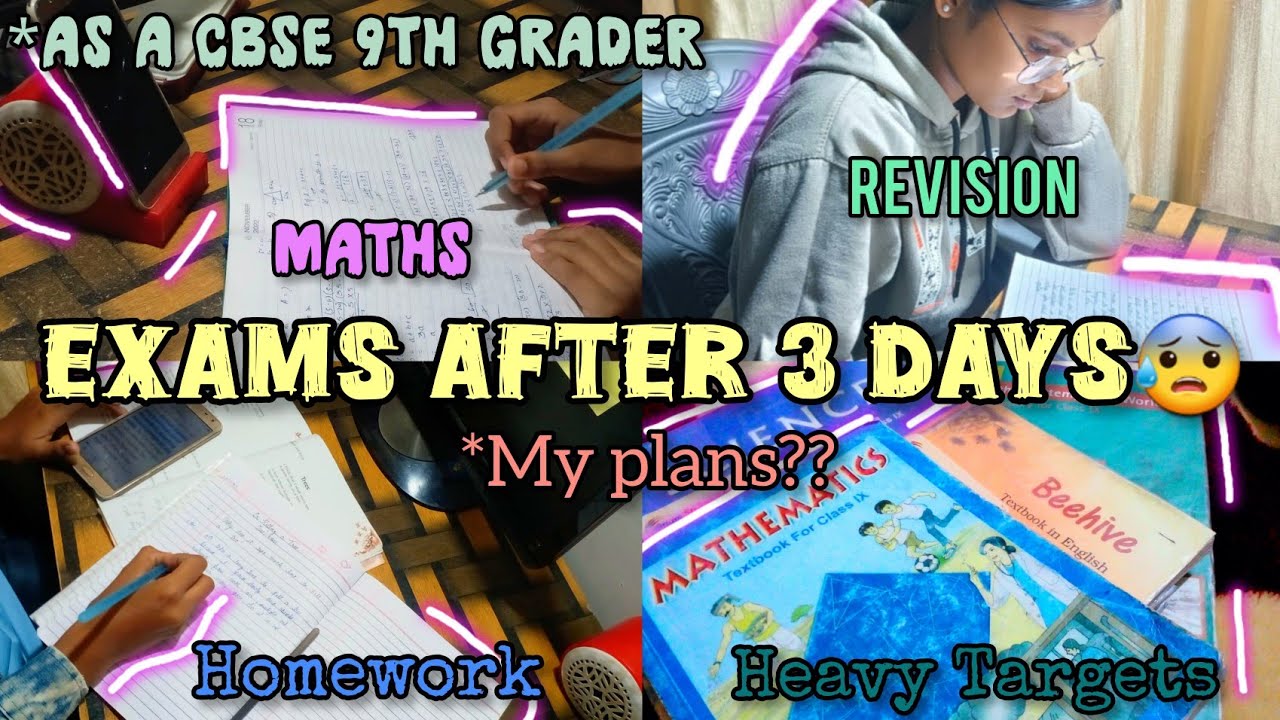 CBSE 9TH GRADER 🤓STUDY VLOG📝|Class 9 study vlog |exams preparation ...