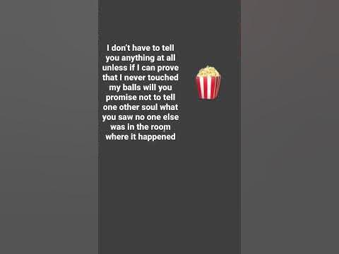 If I can prove that I never touched my balls - YouTube