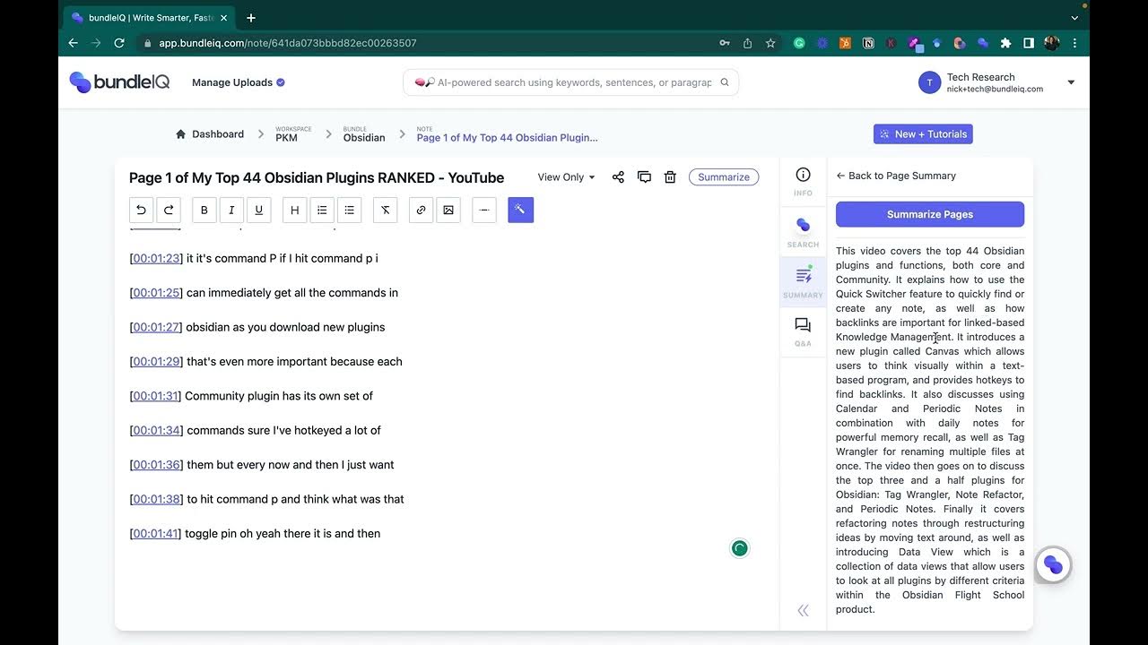 Bundle up and Summarize YouTube Transcripts - YouTube