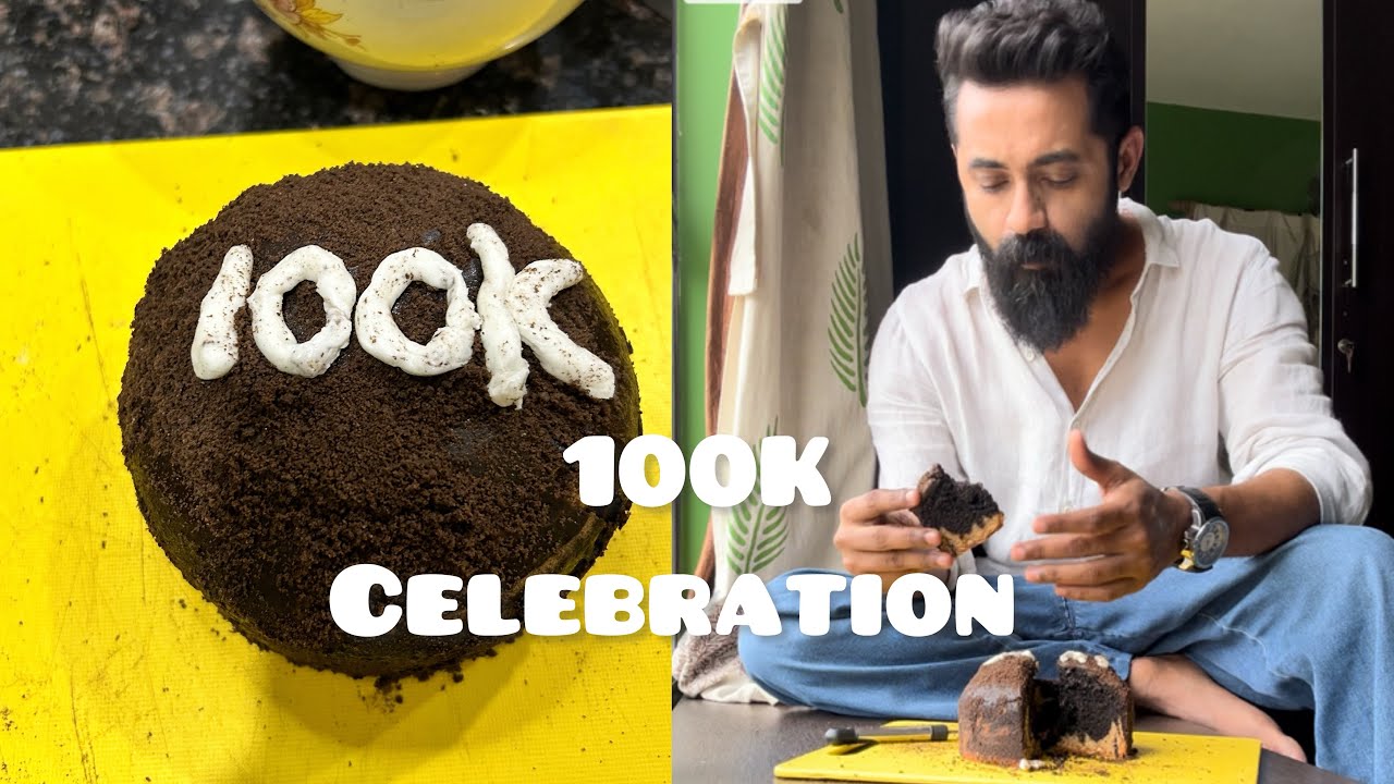 Eggless Cake baking ( 100K celebration) - YouTube