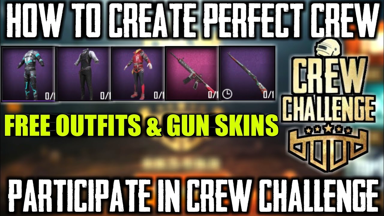 PUBG MOBILE! How to create a perfect crew &How to participate in crew ...
