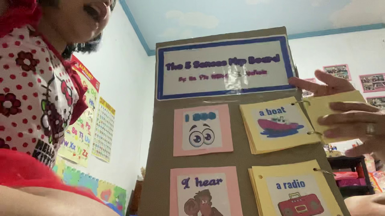 Our DIY Flipboard (5 senses) - YouTube