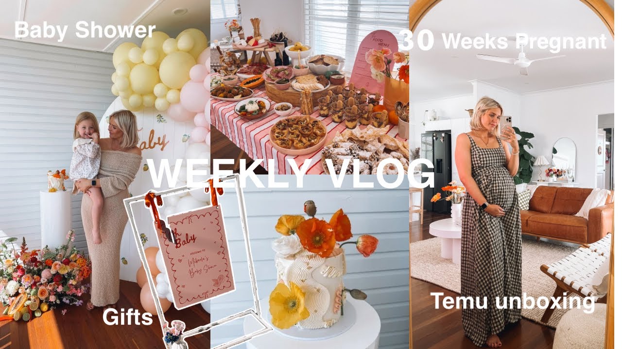 WEEKLY VLOG | Baby Shower 🍼, Temu Haul, Baby gifts, Nursery tour, 30 ...