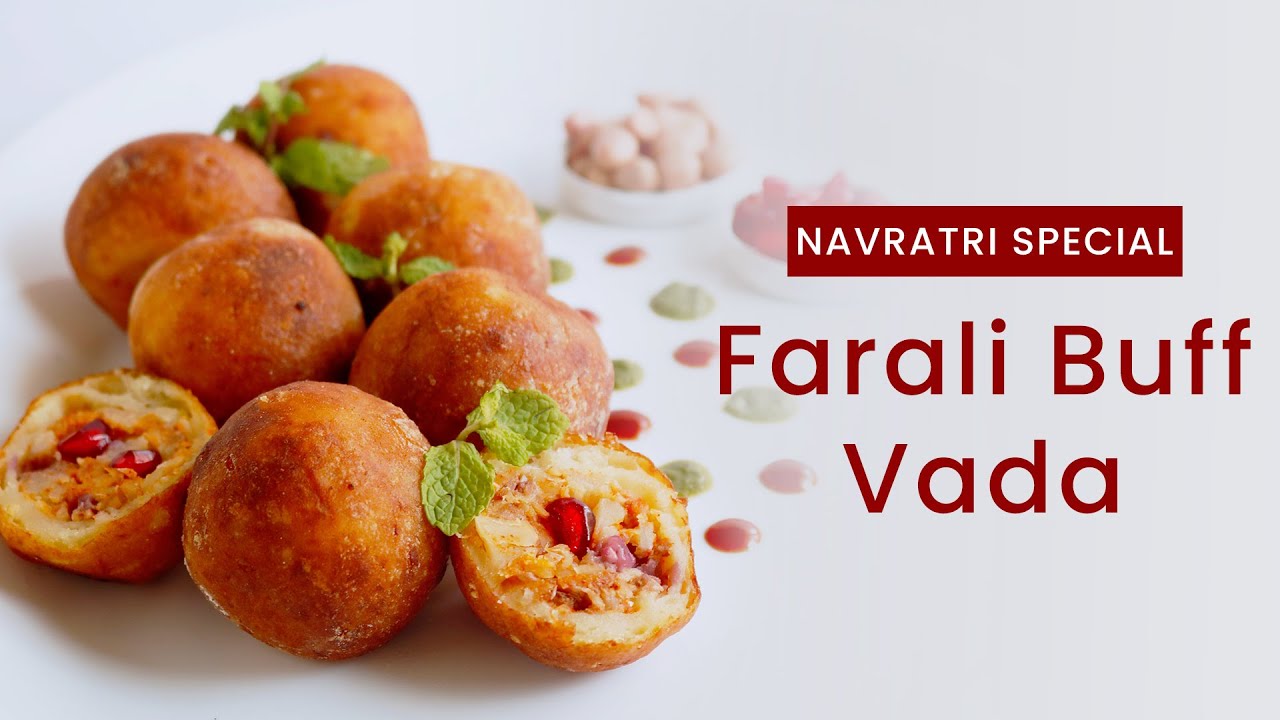 Farali Buff Vada Recipe | No Onion No Garlic Aloo - Arrowroot Vada ...