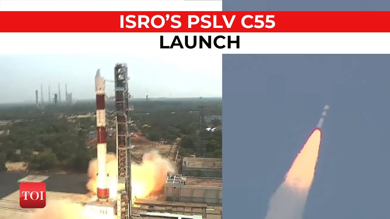 Watch: ISRO successfully launches PSLV-C55 mission carrying two ...