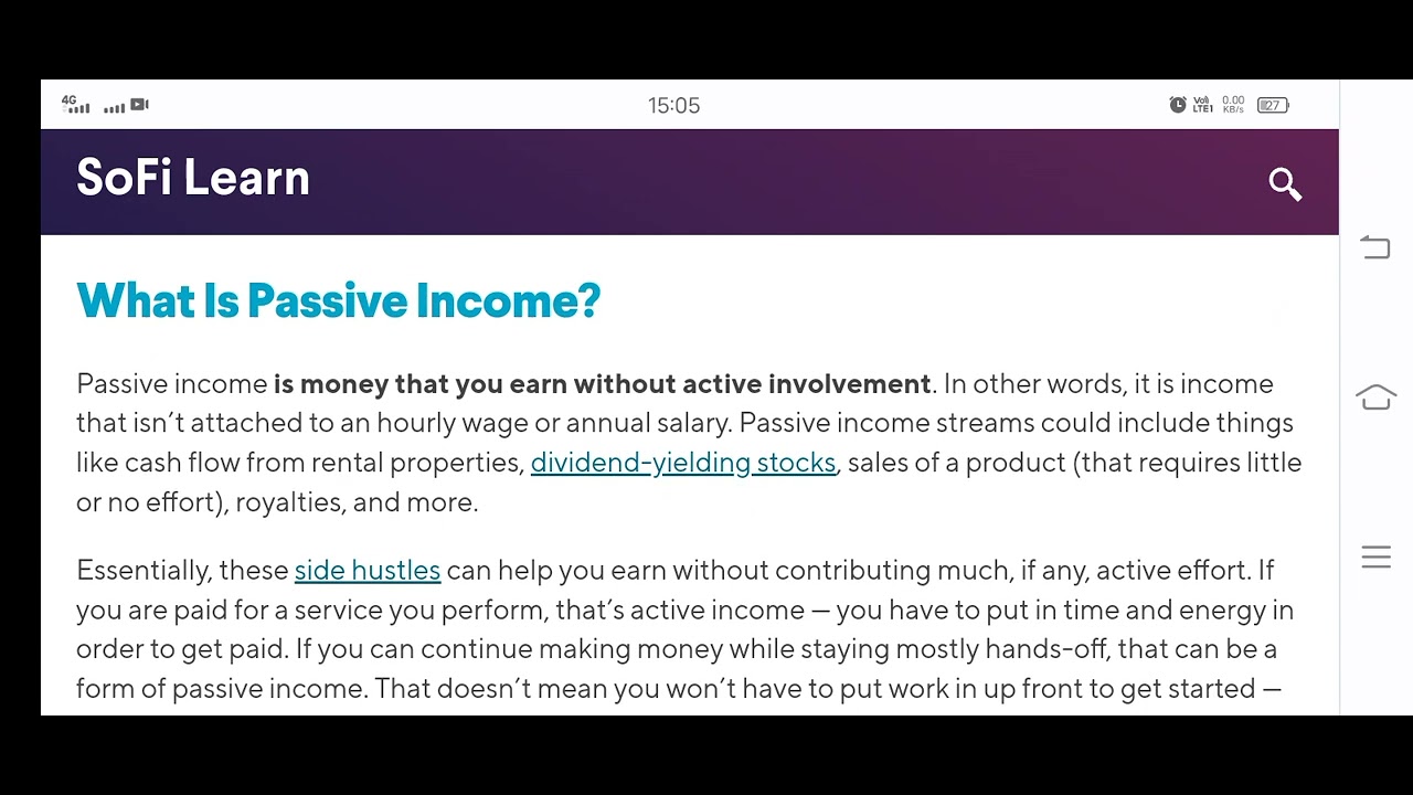 what is passive income ? explained - YouTube