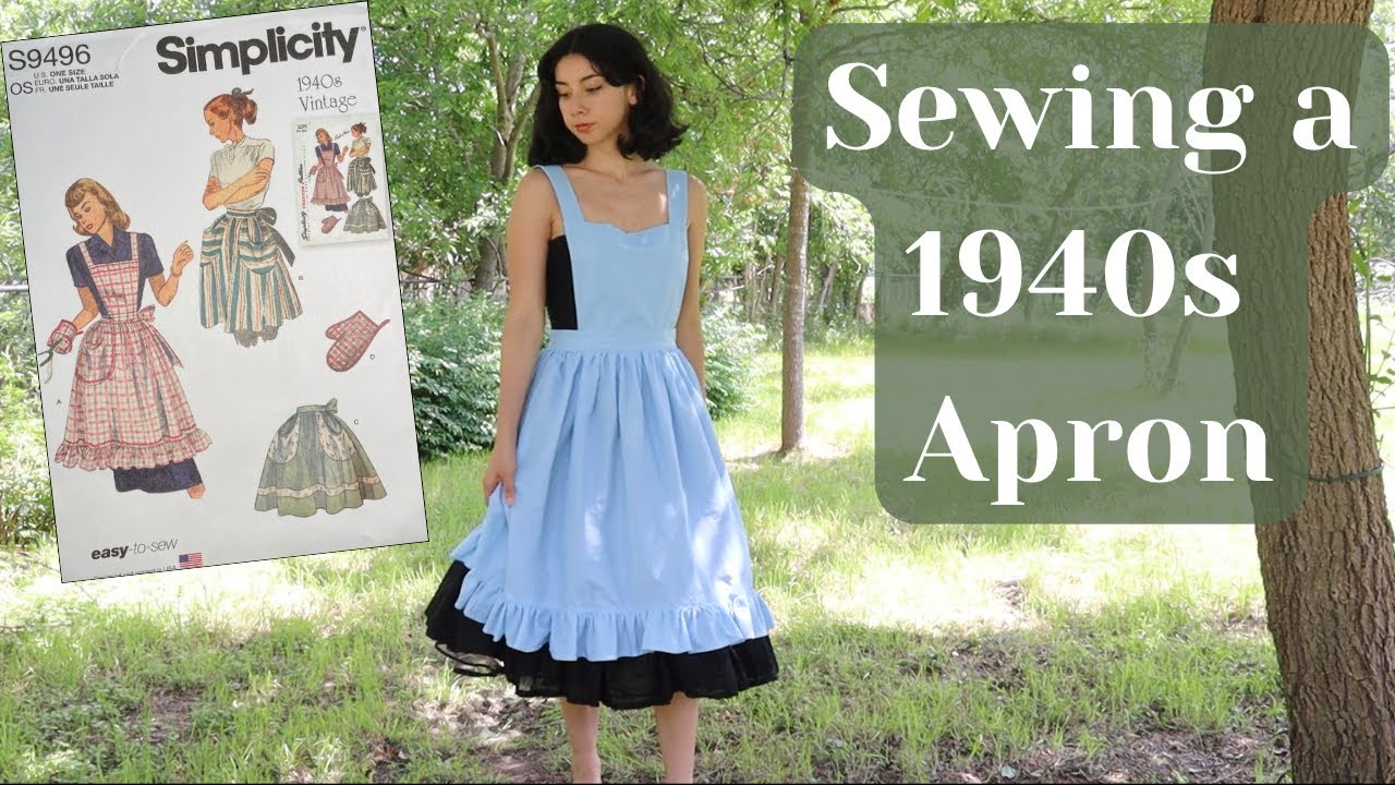 Sewing a Vintage Apron | Simplicity 9496 - YouTube