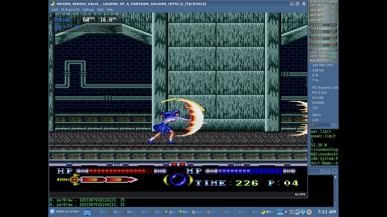 Ares 128 PC-Engine-CD Native Test 60fps NVENC x64 + Sound (Core i3 ...