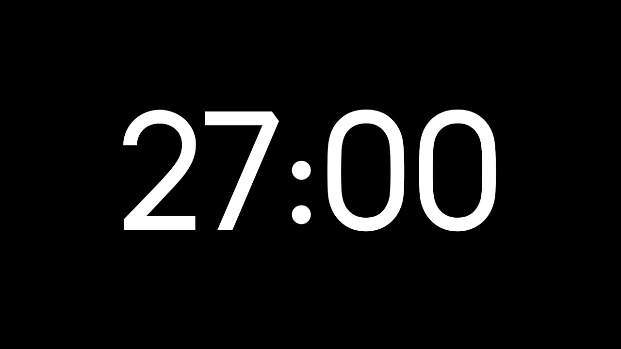 27 Minute Countdown Timer | 27분 카운트다운 타이머 | 27分钟倒计时计时器 | 27分カウントダウンタイマー ...