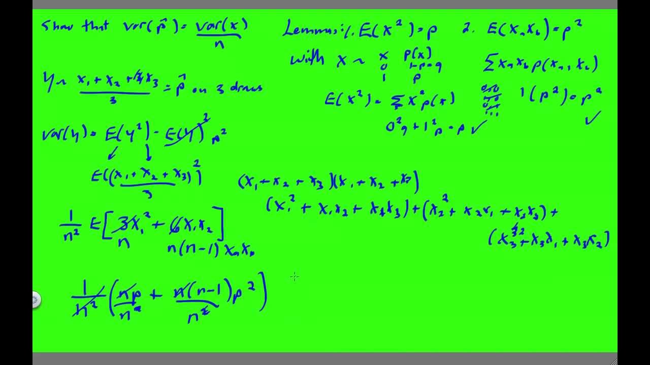 Variance Of Sample Proportion YouTube variance-of-sample-proportion-youtube