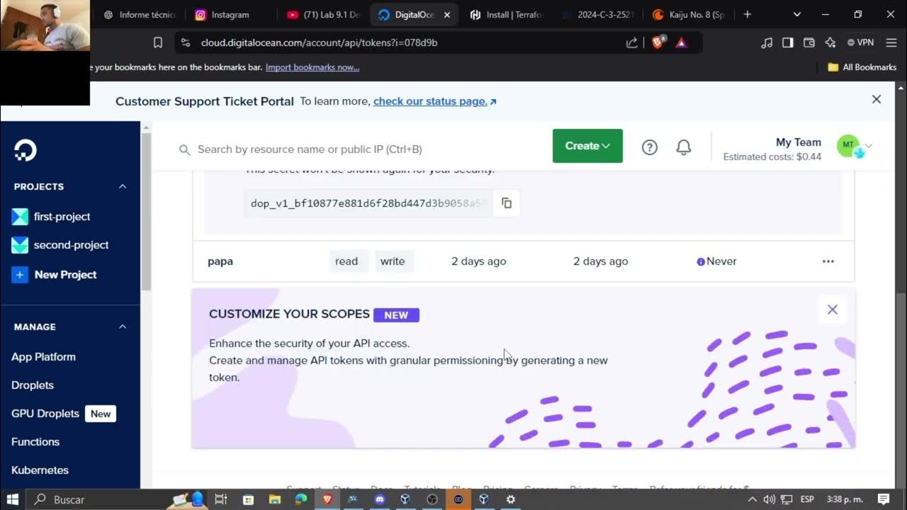 Practica 1 Desplieque de una VM con terraform en digital Ocean - YouTube