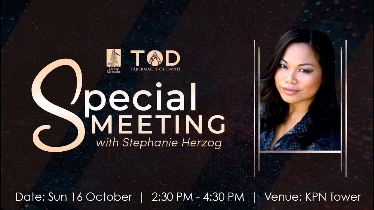 Special Meeting with Stephanie Herzog| 16 Oct 22 | 14.30 hr. - YouTube