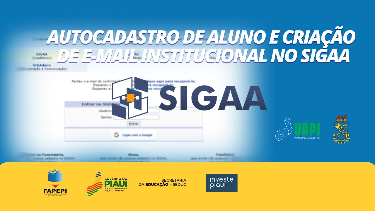 Tutorial de Autocadastro de Aluno e Criação de E-mail Institucional na ...