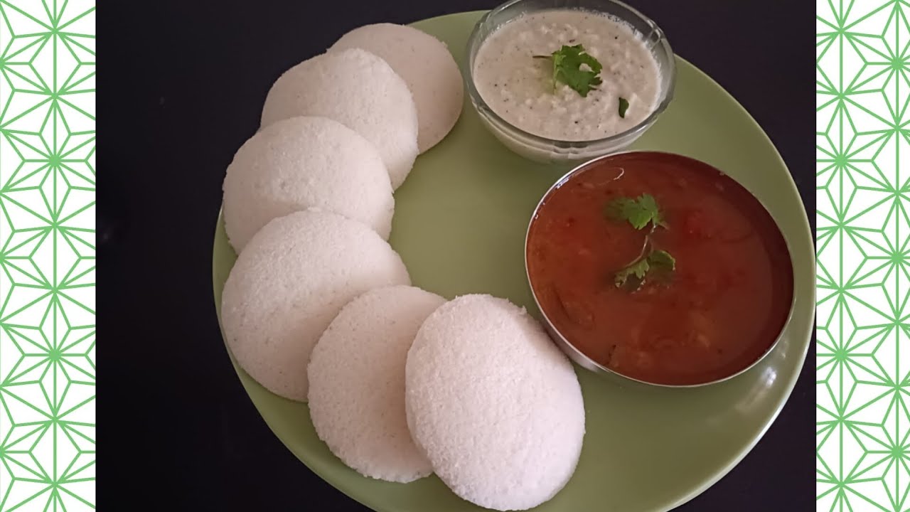 Edli Sambar Recipe 🌿 with Coconut Chutney 🥥 | South Indian Food ...